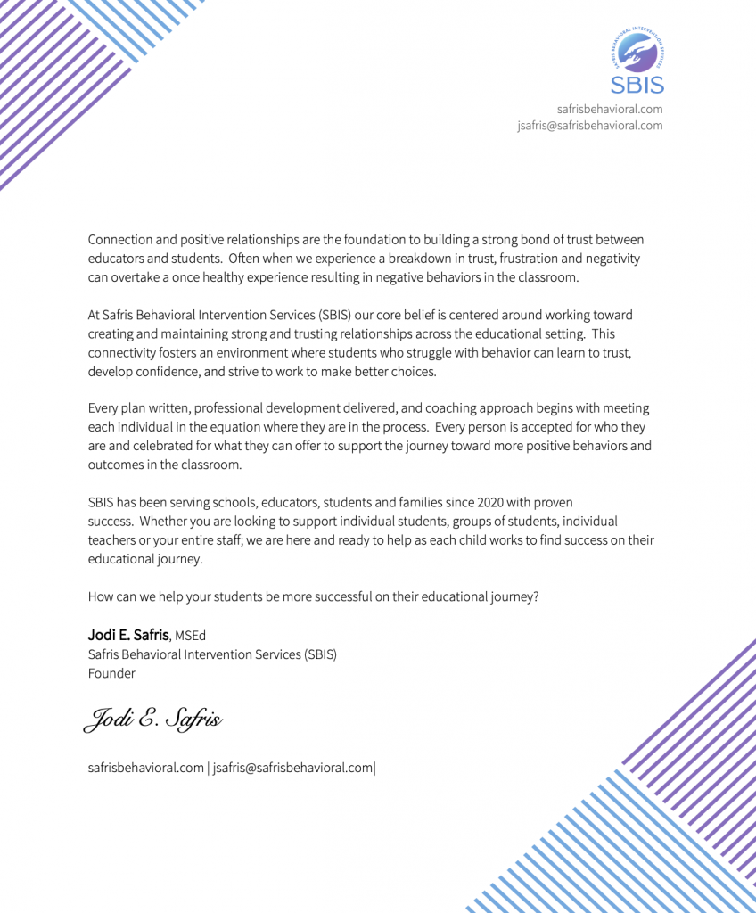 About Us - Personalized Behavioral Interventions With SBIS